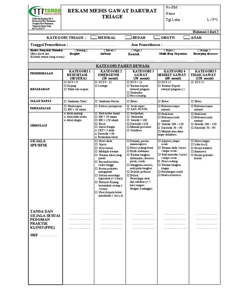 Lembar Triage | PDF