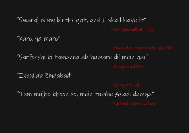 Swaraj Is My Birthright | PDF