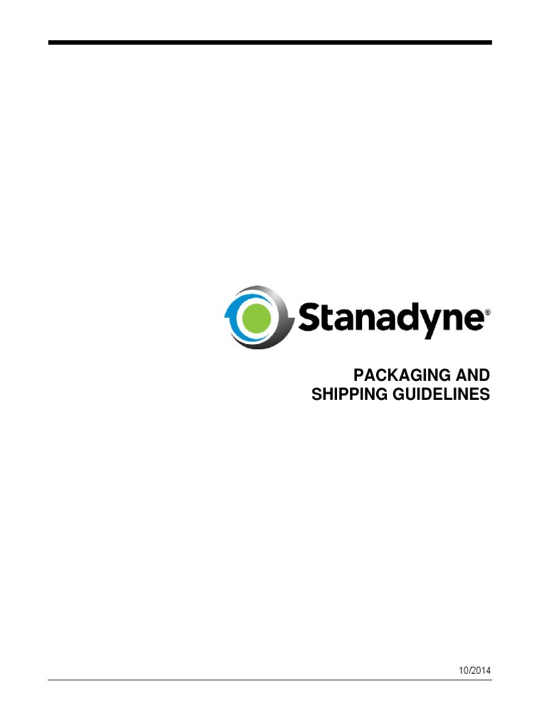 Stanadyne Packaging and Shipping Guidelines | PDF | Pallet | Packaging ...