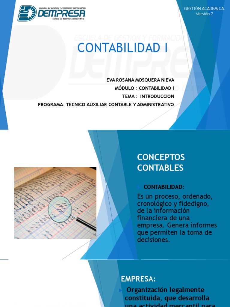 Contabilidad I - Introducción | PDF | Contabilidad | Estado financiero