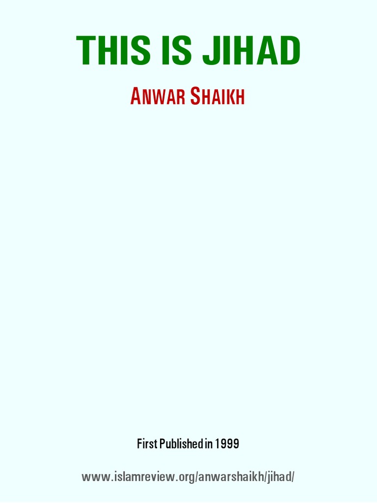 This Is Jihad (Anwar Shaikh) | PDF | Prophets And Messengers In Islam ...