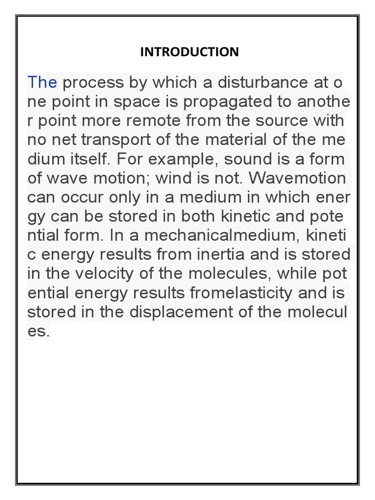 Wave Motion | PDF | Waves | Frequency