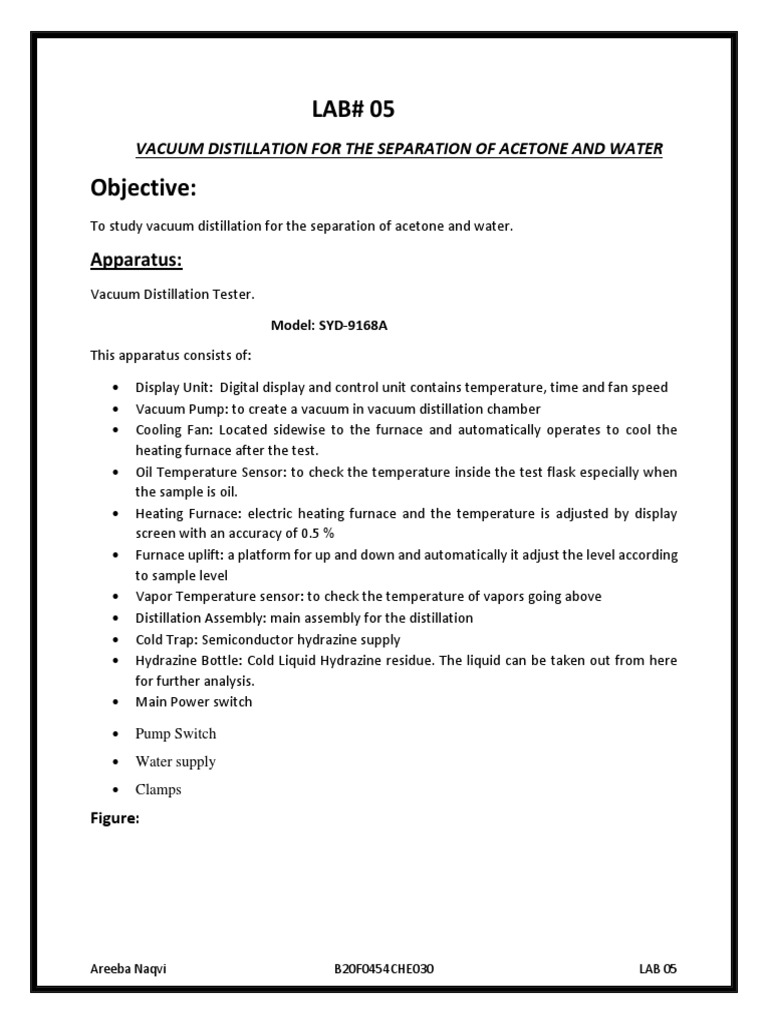Lab 05 | PDF | Distillation | Evaporation