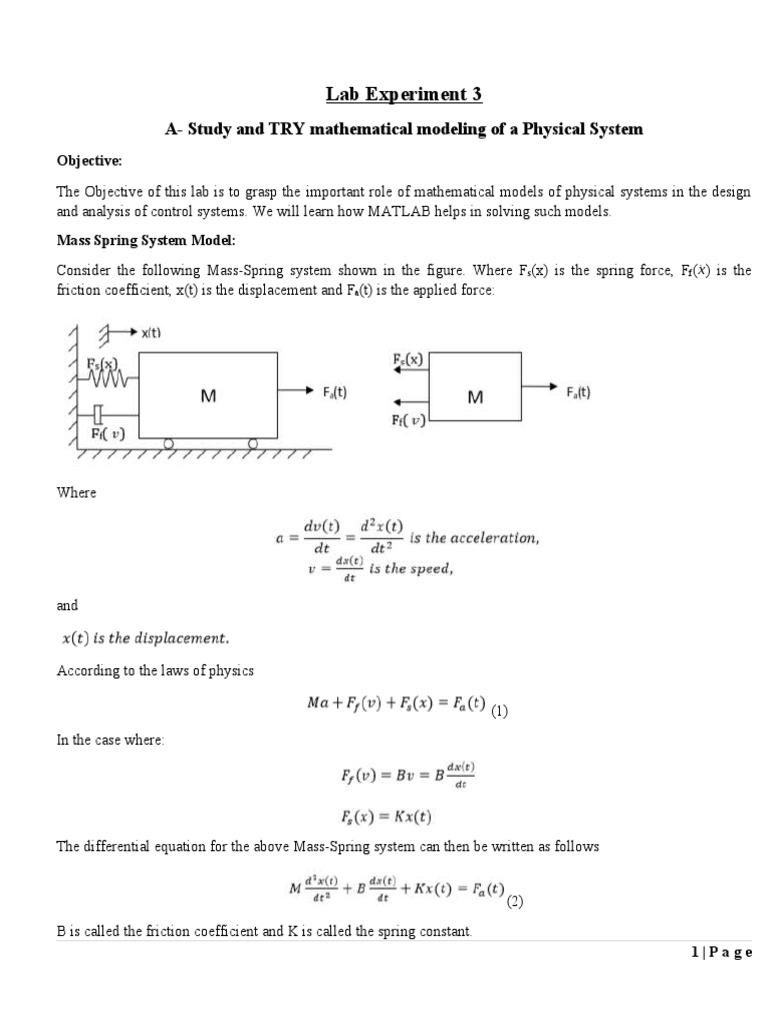 LCS Lab 3 | PDF | Differential Equations | Nonlinear System