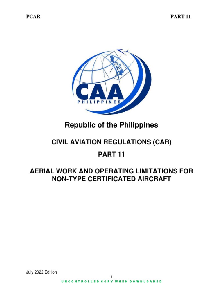Operating Limitations for Non-Certified Aircraft | PDF | Visual Flight ...