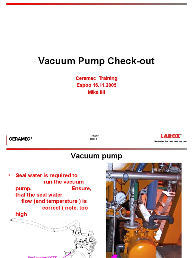 Pressure Filter Vacuum Pump | PDF