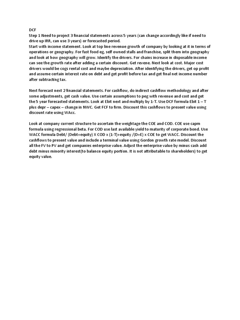 Walk Me Through A DSCF | PDF
