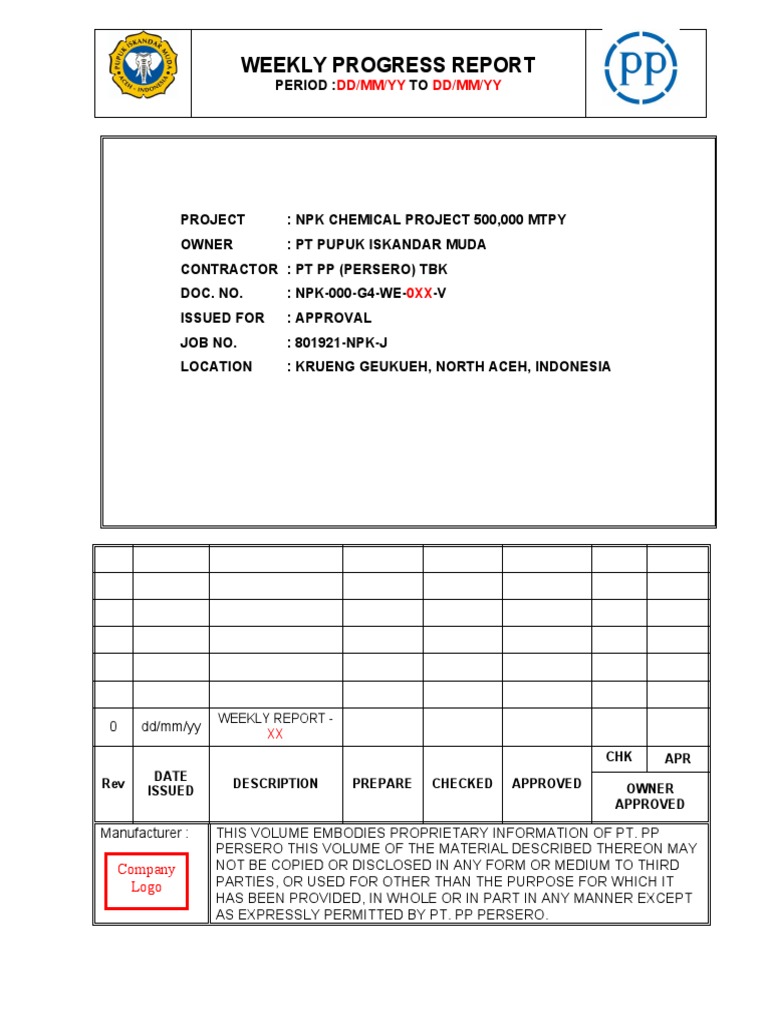 Standard Form Weekly Report Vendor | PDF | Business | Economies