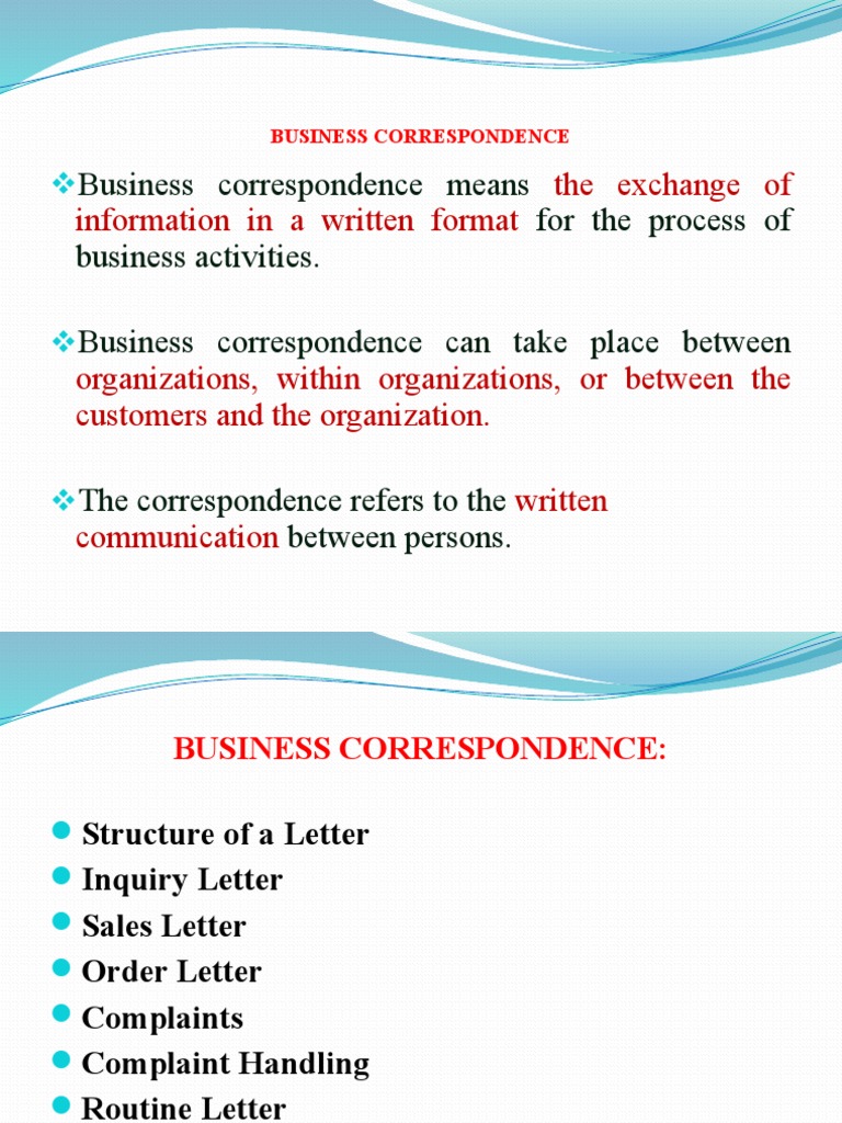 Business Correspondence | Download Free PDF | Customer | Mail
