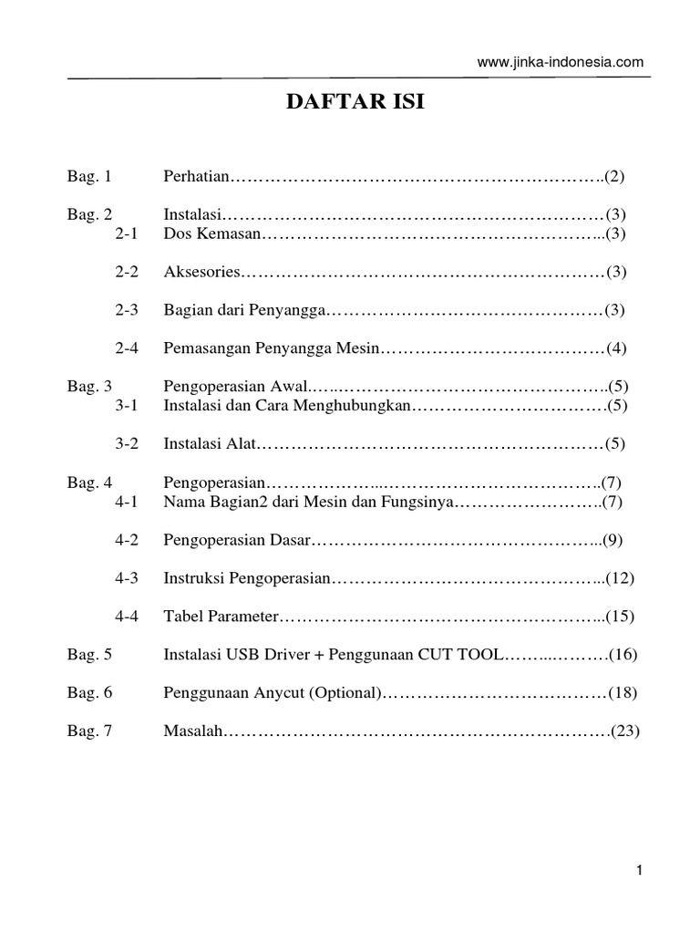 Buku Manual Jinka XL Pro 2 Ver.a220328 | PDF