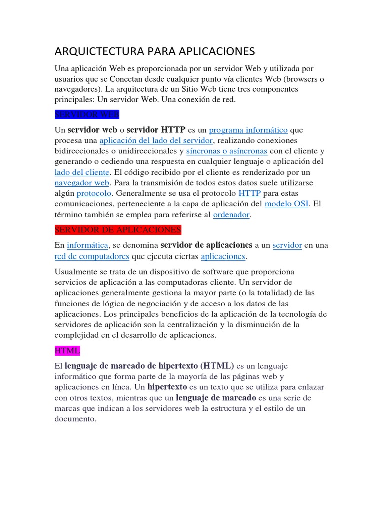 Arquitectura Web | PDF | Redes | Internet y web