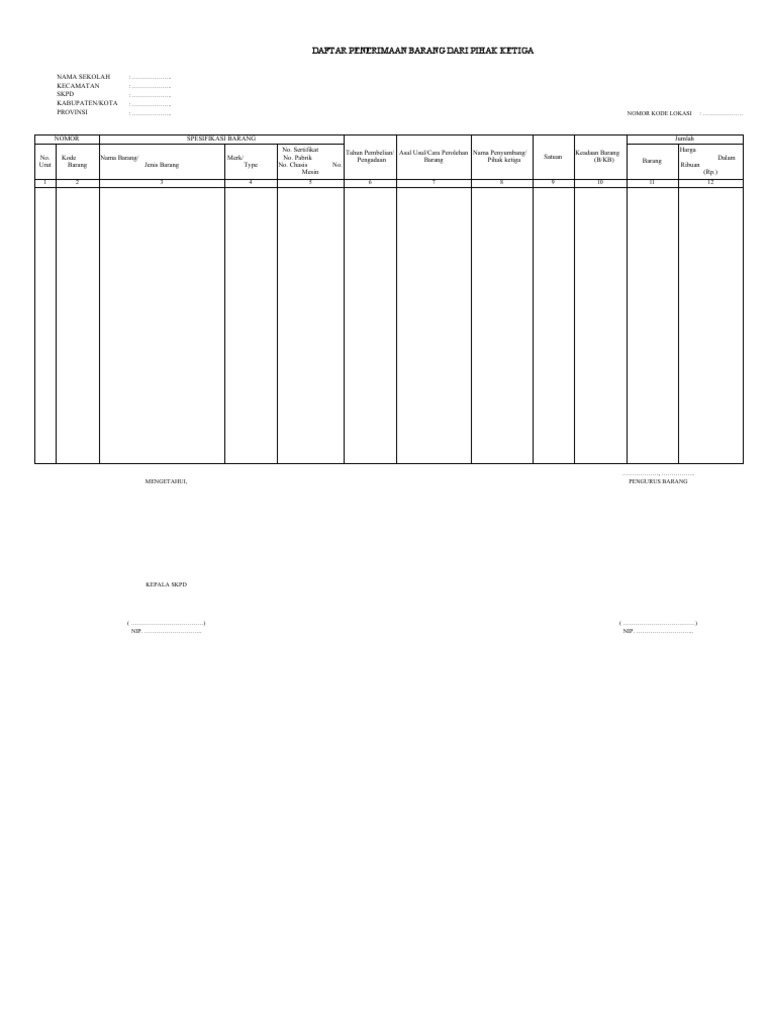 Format Kib Kir Bi 1 | PDF