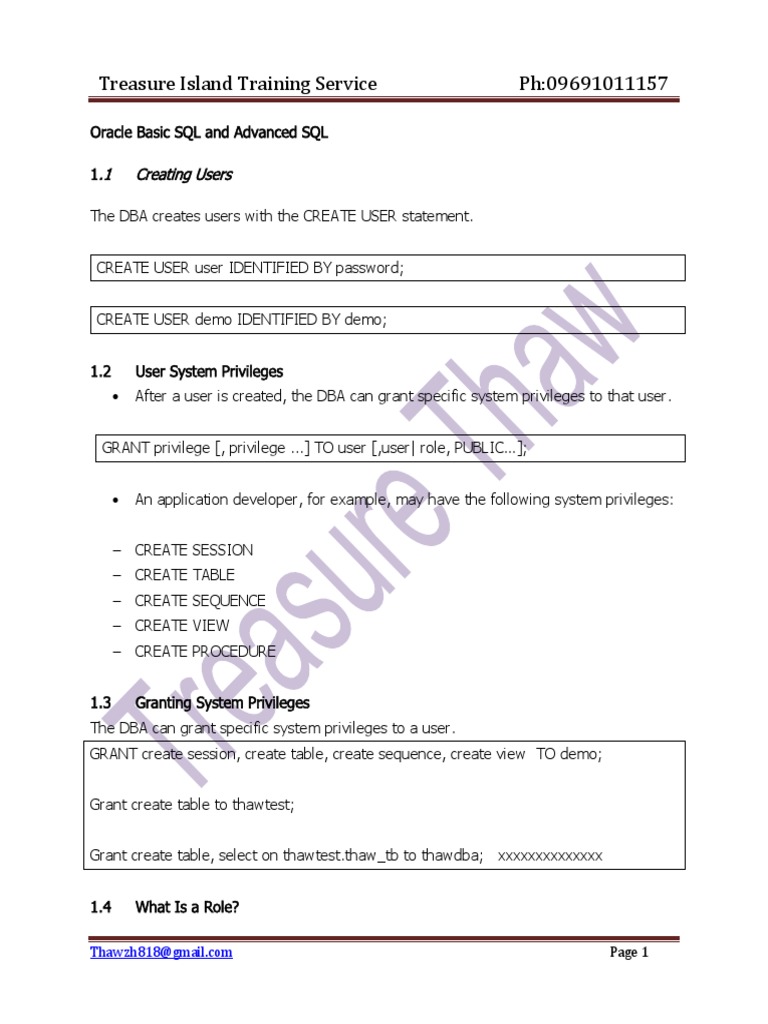 Oracle Basic and Advanced SQL | PDF | Relational Database | Sql