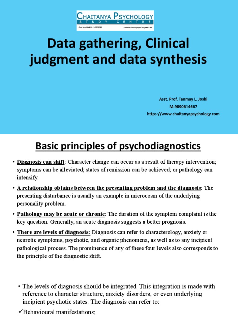 1.3 & 1.4 Data Gathering, Synthesis & Clinical Judgment | PDF | Medical ...