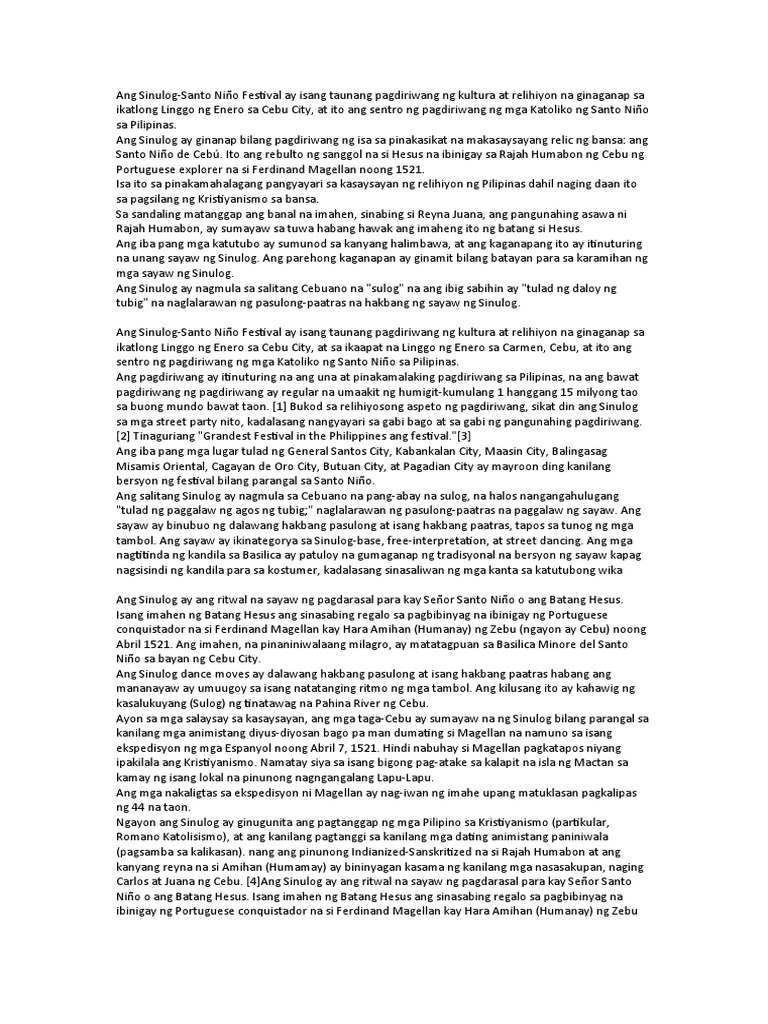 Ang Sinulog | PDF