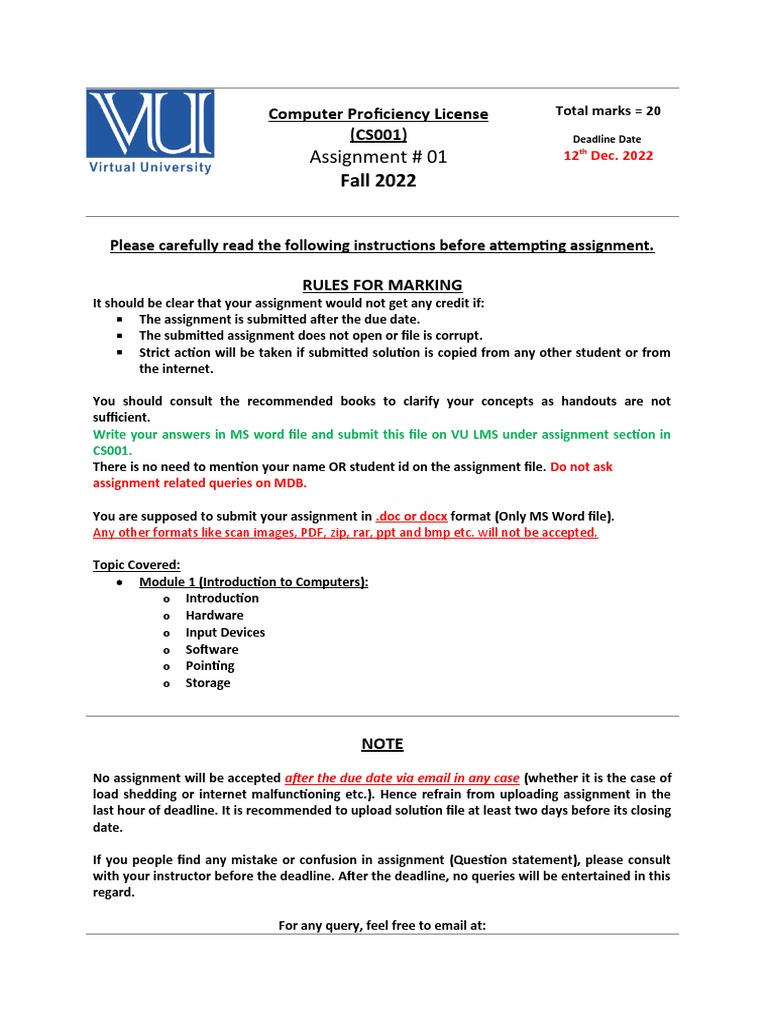 Fall 2022 - CS001 - 1 | PDF | Computer File | Input/Output