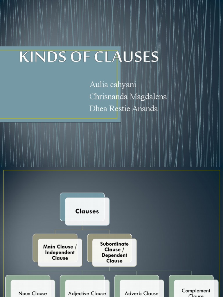 ppt KINDS OF CLAUSES | PDF | Adverb | Clause