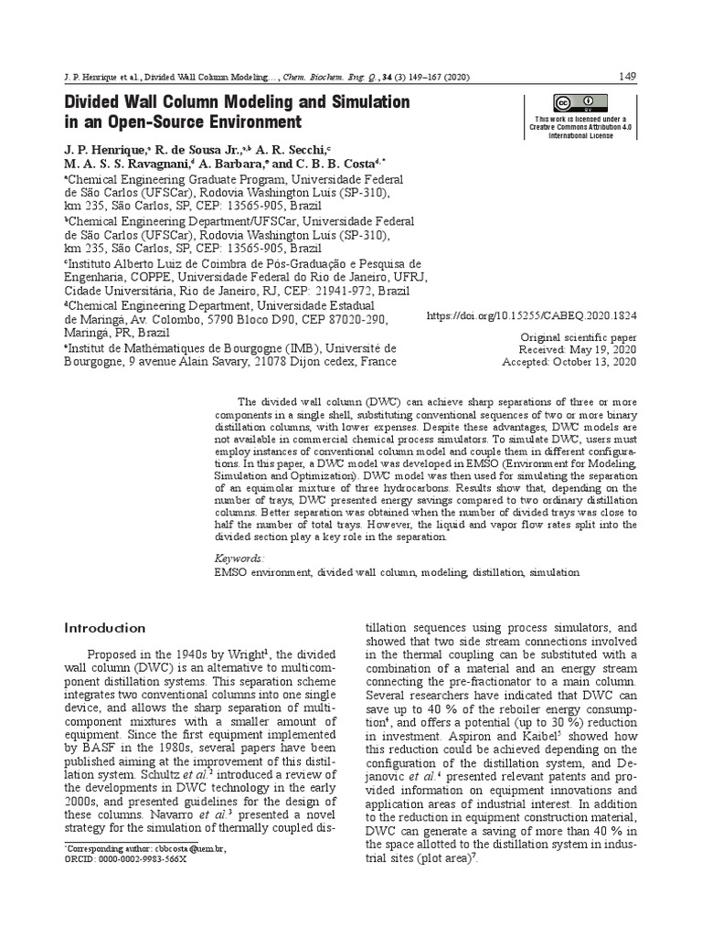 7 DWC Simulation - Open Source | PDF | Distillation | Simulation
