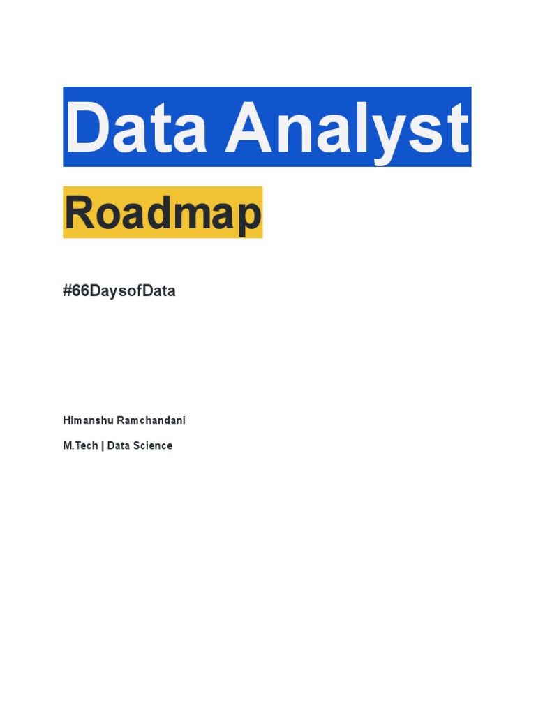 Data Analyst Roadmap | PDF | Databases | Relational Database