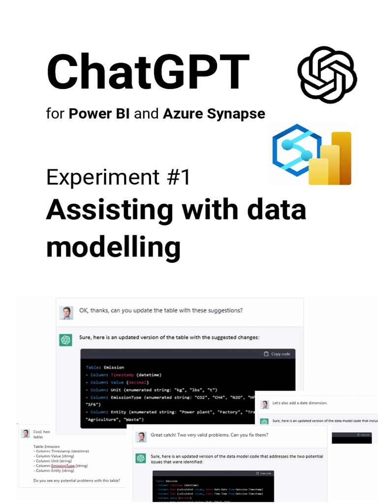 ChatGPT For PowerBI and Azure | PDF | Table (Database) | Data Model