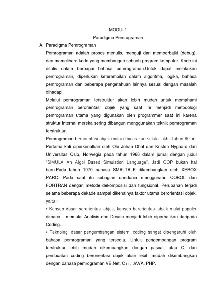 Paradigma Pemrograman | PDF