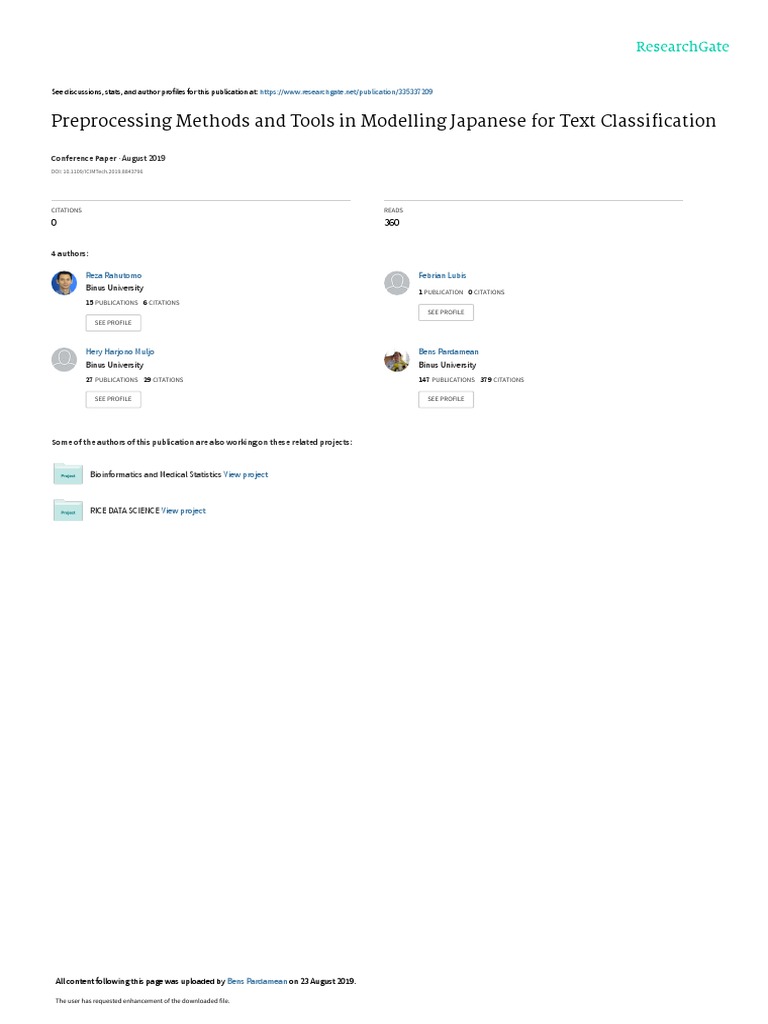 Japanese Text Classification | PDF | Part Of Speech | Cognitive Science