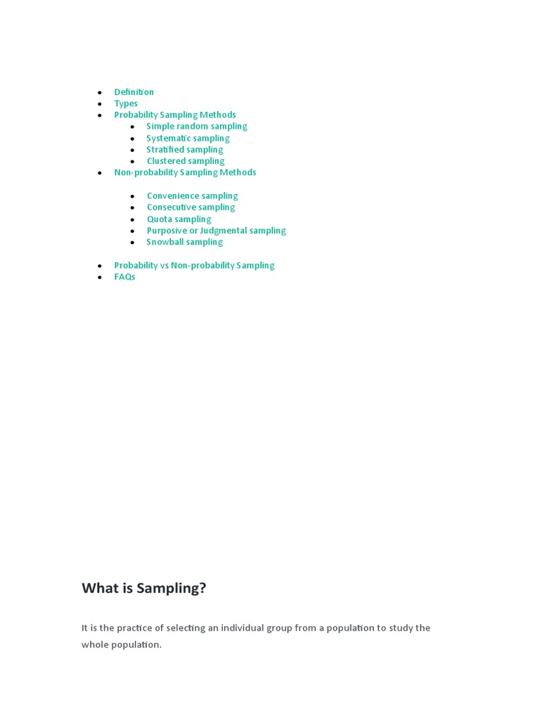 Sampling Techniques in Data Analytics | PDF | Sampling (Statistics ...