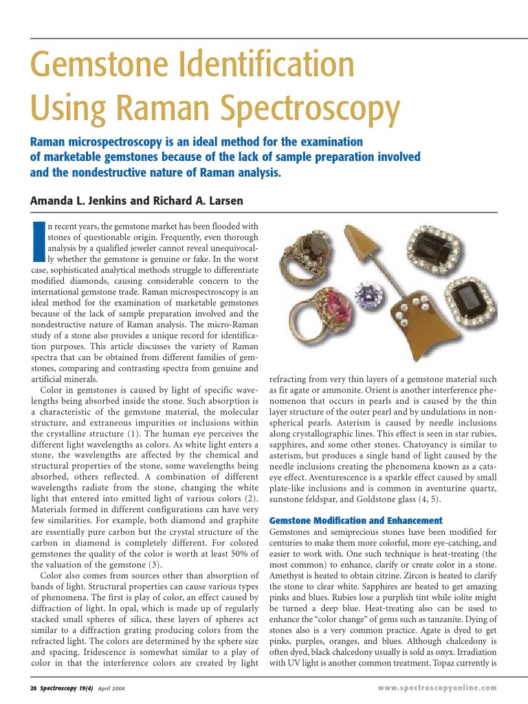 Spectro Raman | PDF | Gemstone | Quartz