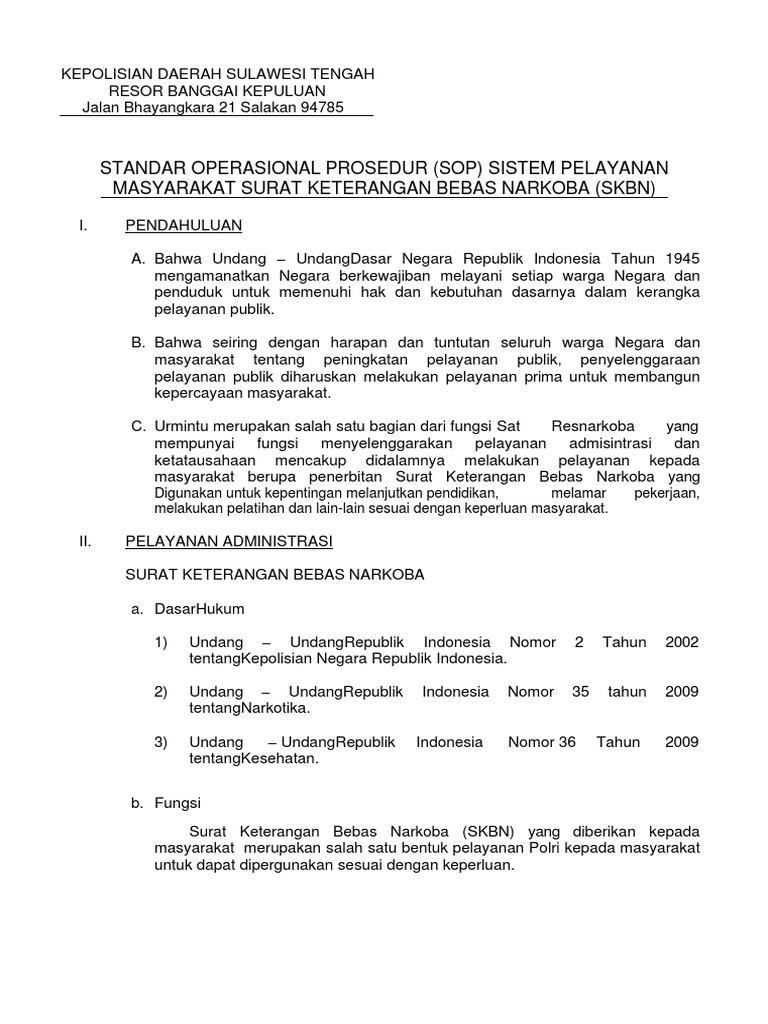 Sop SKBN | PDF