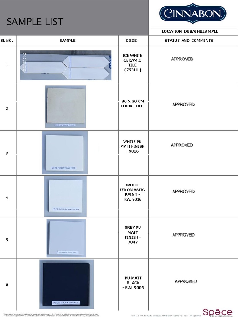 Cinnabon - Sample List - 1 | PDF | Architectural Design | Architecture