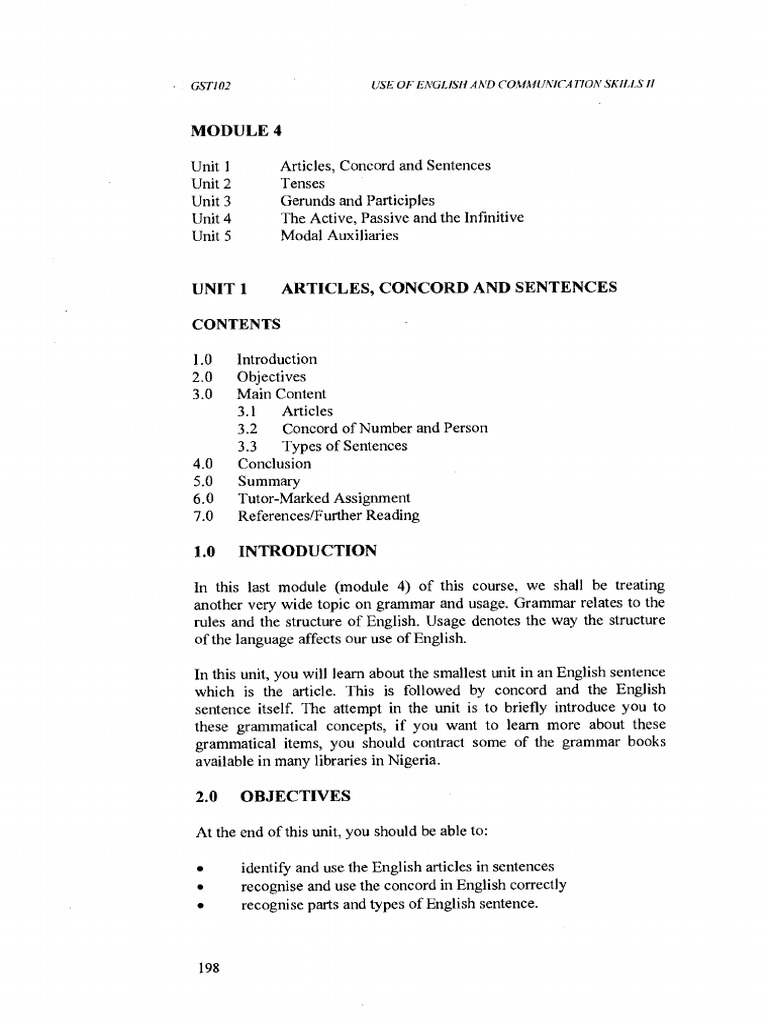 GST102 Module4 | PDF | English Language | Grammatical Tense