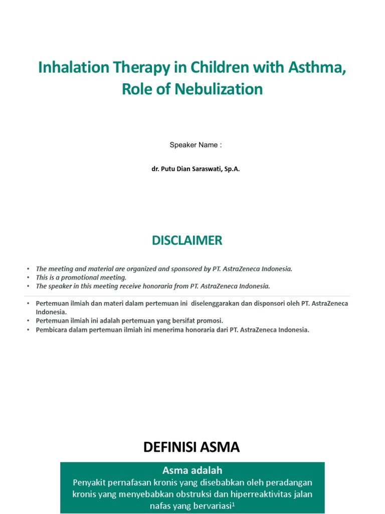 Terapi Inhalasi untuk Asma Anak | PDF
