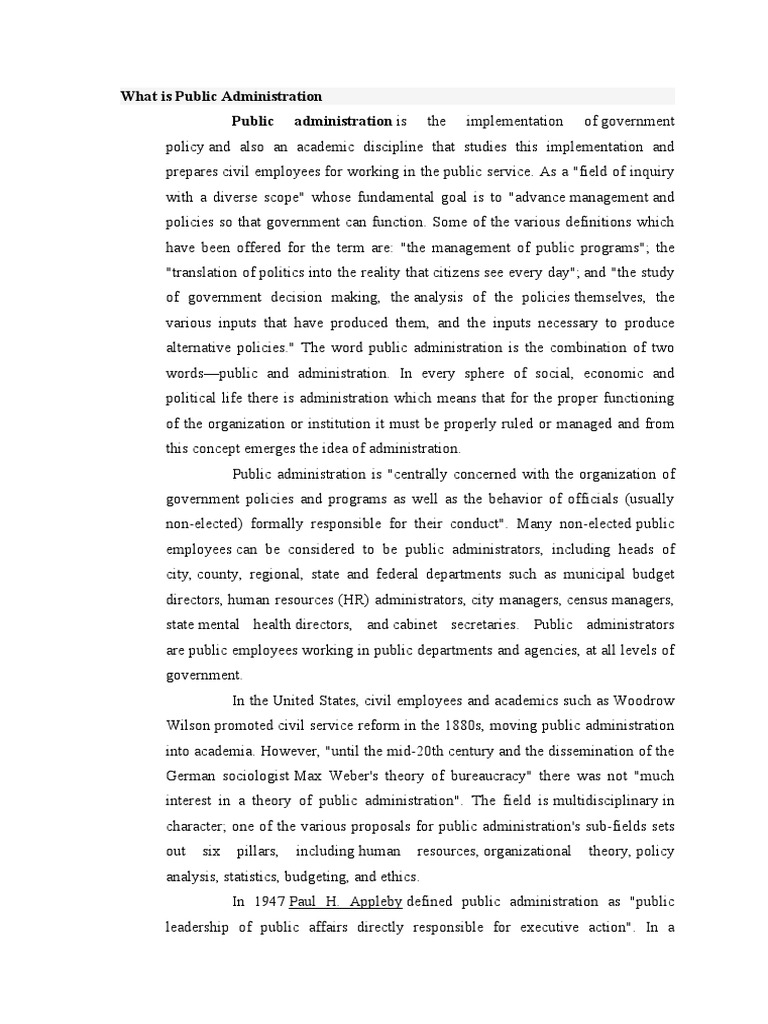 Understanding Public Administration | PDF | Public Administration ...