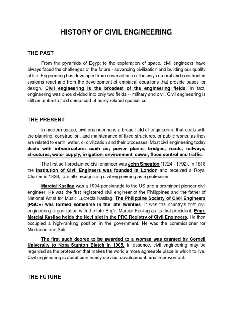 History of Engineering | PDF | Civil Engineering | Engineering