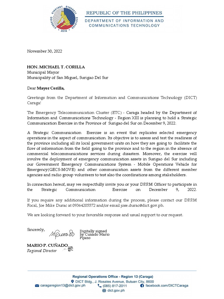 Letter - San Miguel - SDS Strategic Communication Exercise - 1 (Signed ...