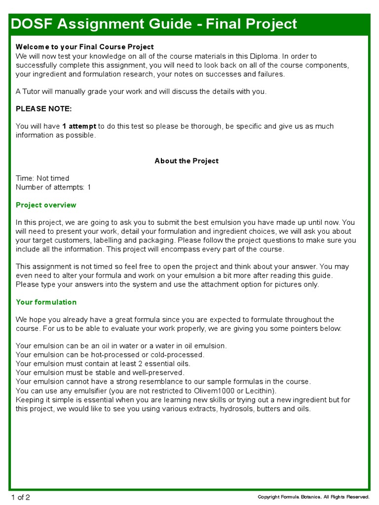DOSF Final Project Guide | PDF | Behavior Modification | Cognitive Science