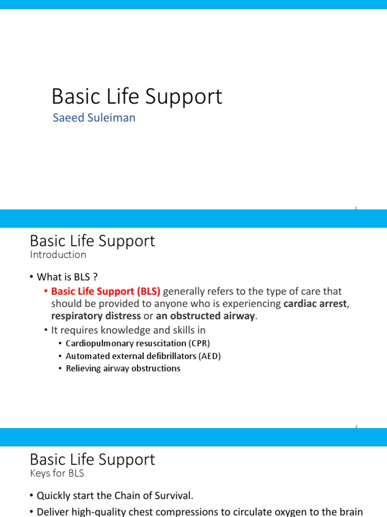 Basic Life Support For Printing | PDF | Cardiopulmonary Resuscitation ...
