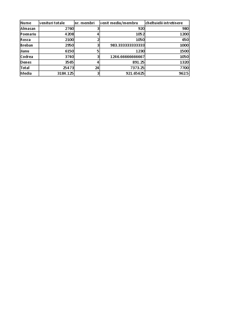 Aplicatie In Microsoft Excel PDF