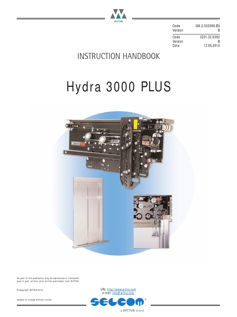 Hydra 3000 PLUS: Instruction Handbook | PDF | Door | Power Supply
