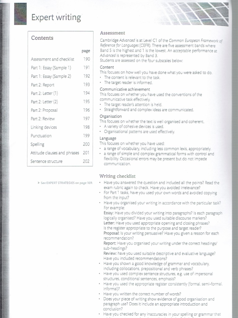 Writing Check List | PDF