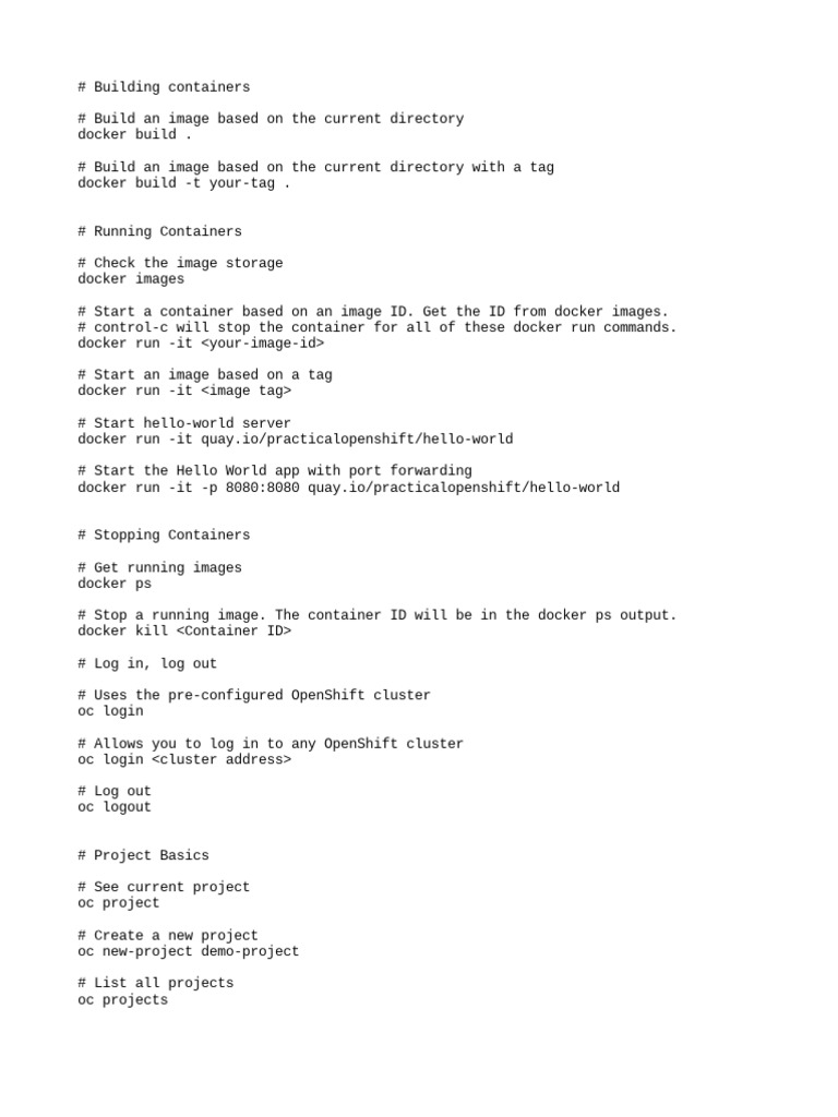 Build and deploy containers with OpenShift | PDF | Parameter (Computer Programming) | Metadata