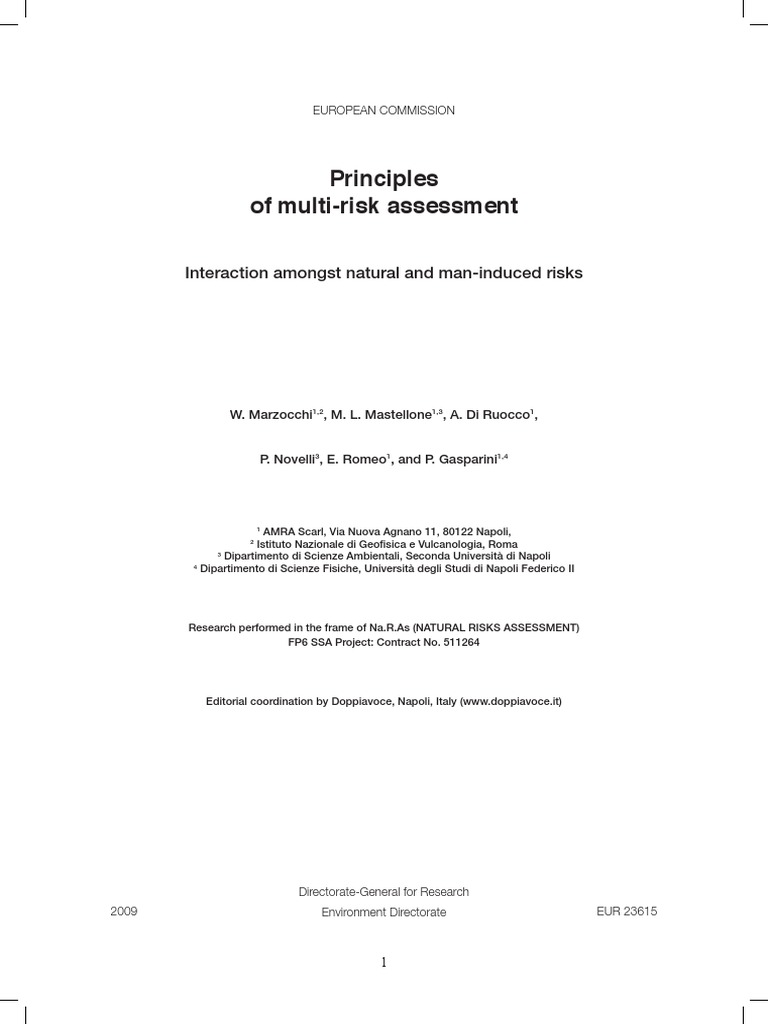 Principles of Multi-Risk Assessment: Interaction Amongst Natural and ...