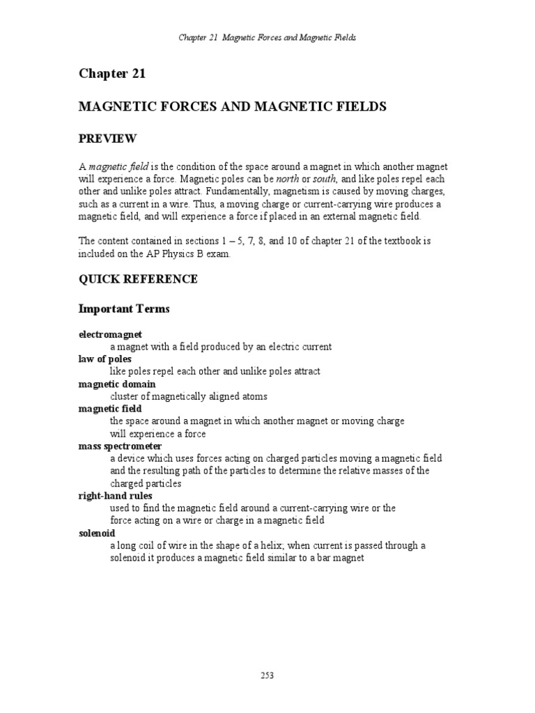AP Physics: Magnetic Forces | PDF | Magnetic Field | Force