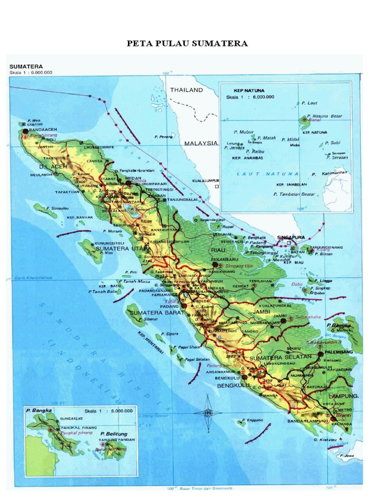 Peta Pulau Sumatera | PDF | Perjalanan | Sains & Matematika