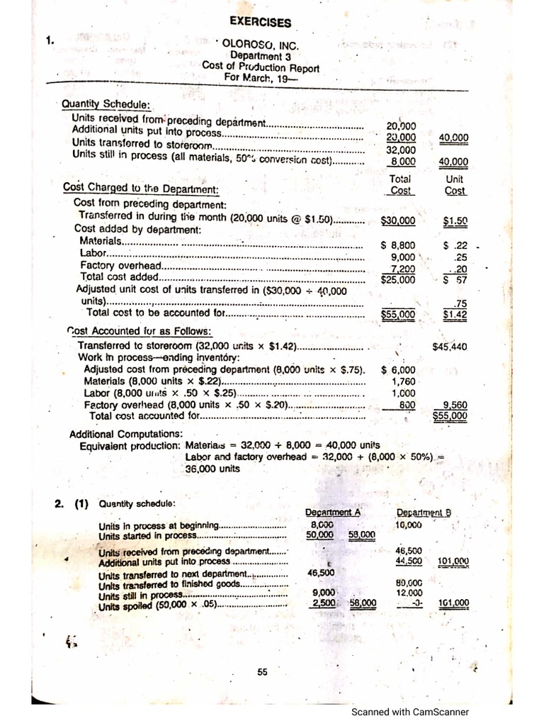 Matz Usry (Process Costing, Chapter-5) Solutions | PDF