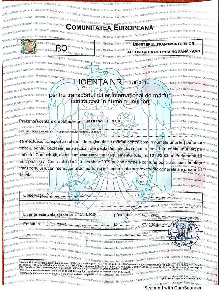 Licenta+copie Conforma +CUI | PDF