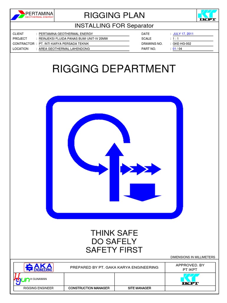 Rigging Plan 1671493342 | PDF | Risk | Risk Assessment