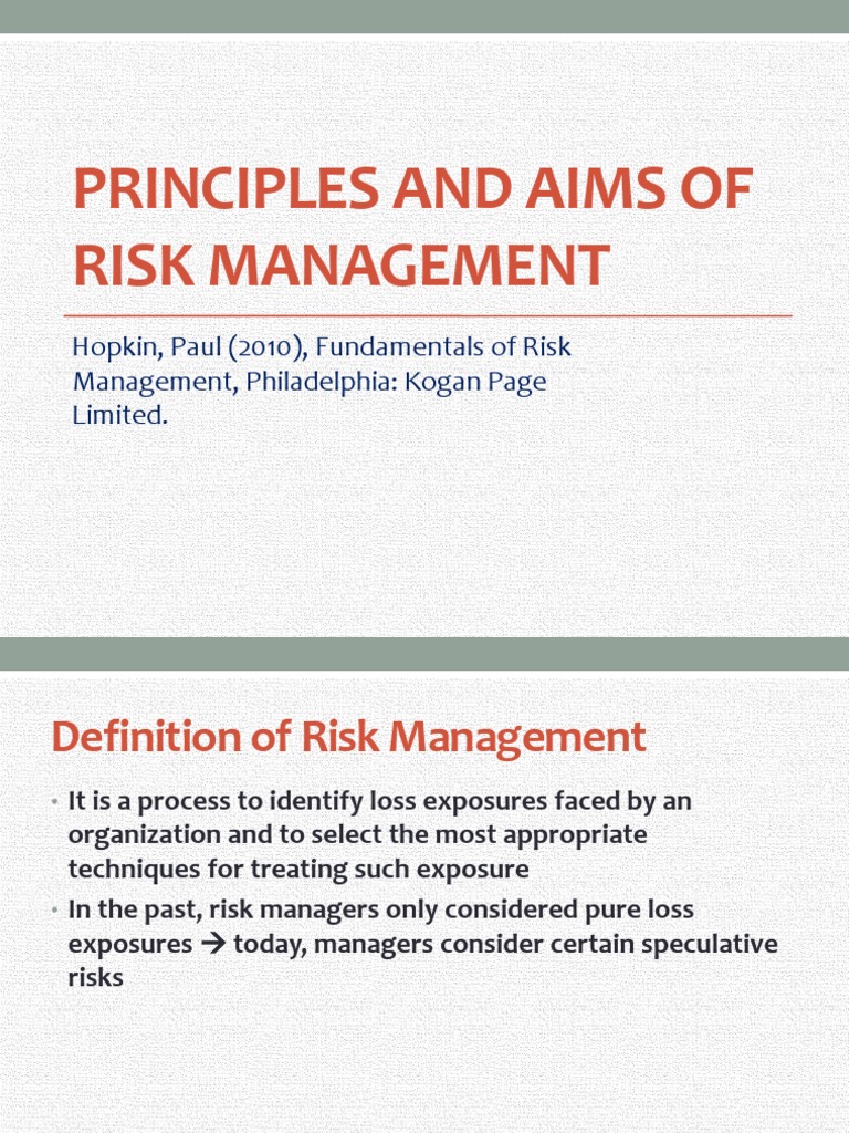 Key Principles of Risk Management | PDF | Risk Management | Risk