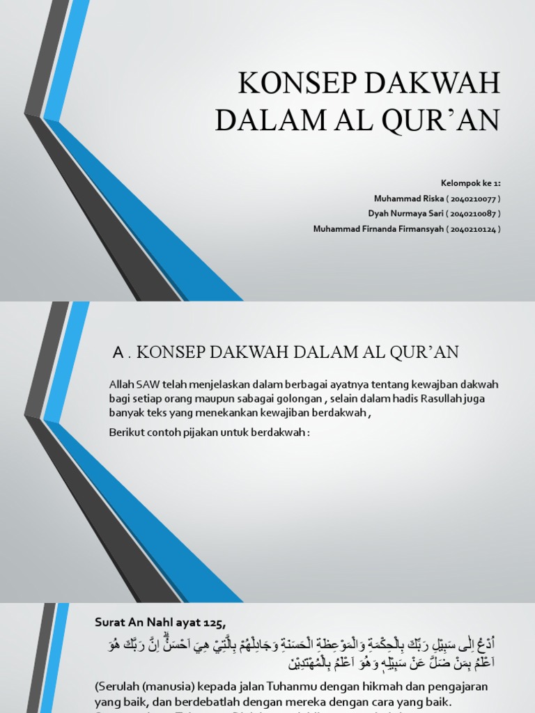 Konsep Dakwah Dalam Al Qur'An | PDF