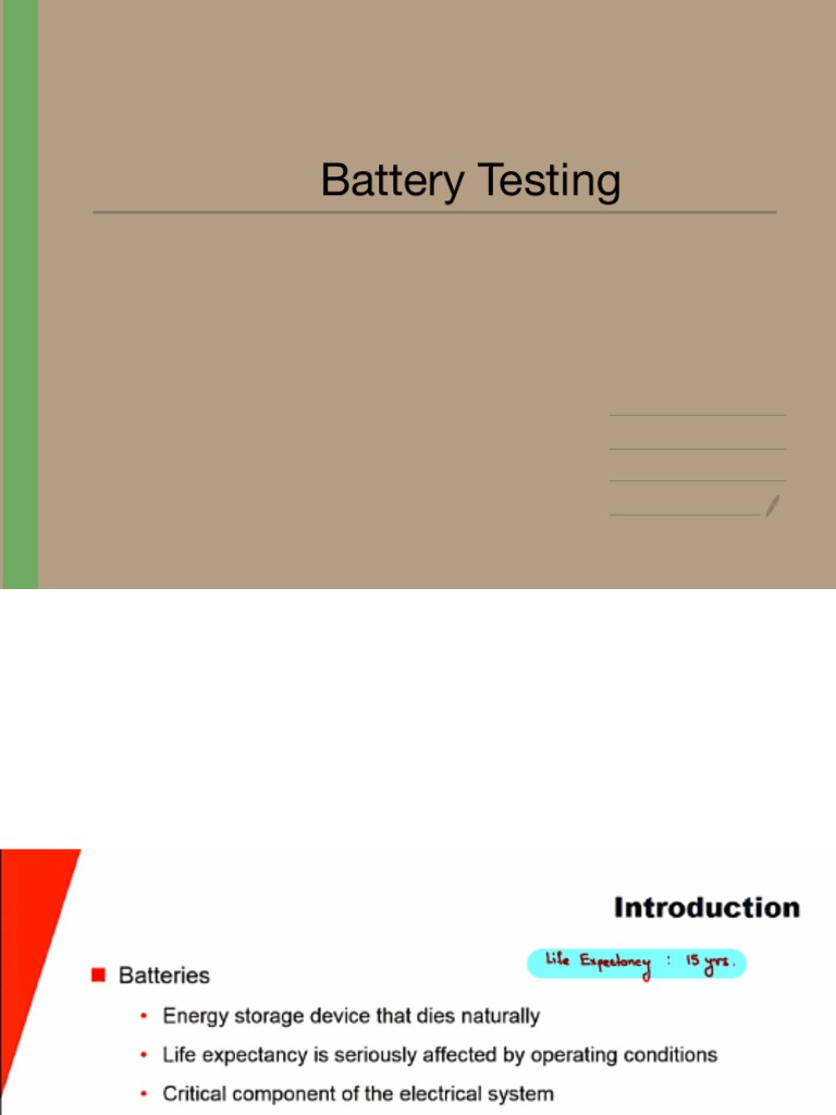 Battery Bank Testing | PDF